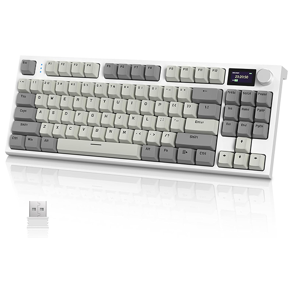 ATTACK SHARK K86 Business Grey (Blue Whale Switch) Maroc - Techspace.ma