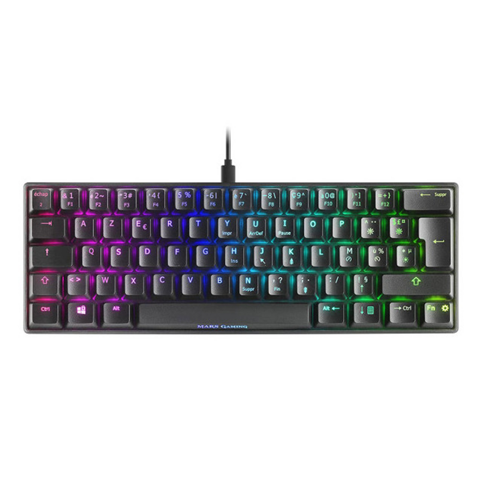 Mars Gaming MKMINI Black Blue Switch | Clavier Gamer Maroc - Techspace.ma