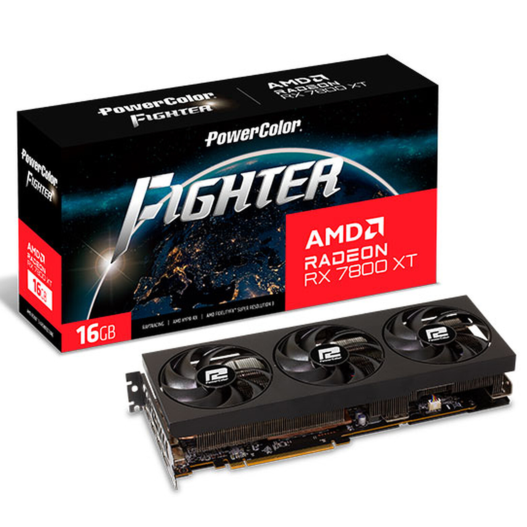 PowerColor Fighter AMD Radeon RX 7800XT 16GB GDDR6 - Techspace.ma