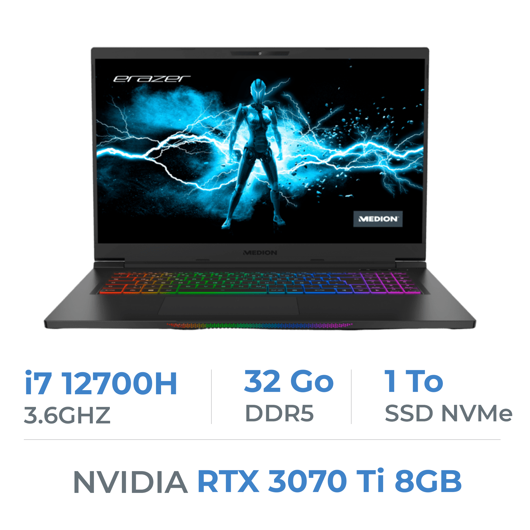MEDION Erazer Beast X30 MD 62474 i7-12700H/32GB/1TB SSD/RTX 3070Ti 8GB ...